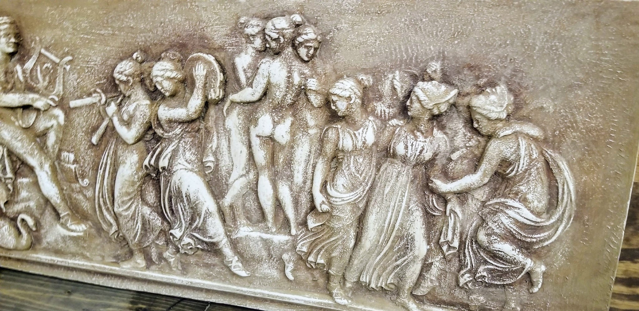 Greek Art Dancing Muses Wall Plaque GRS-18 – Art of History Sculpture