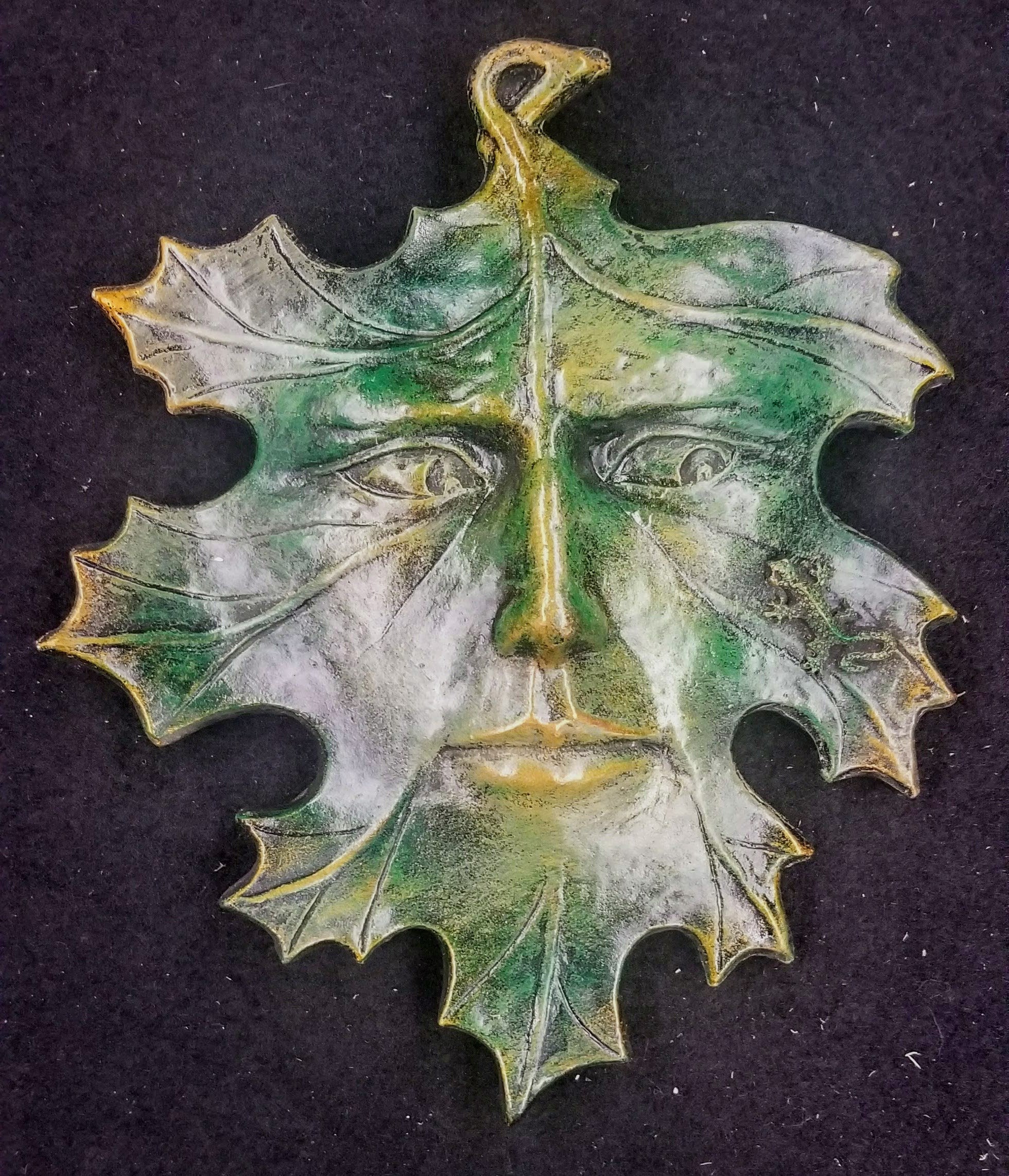 Green Man with Lizard Mythical Wall Plaque Home Garden Decor – Art of ...
