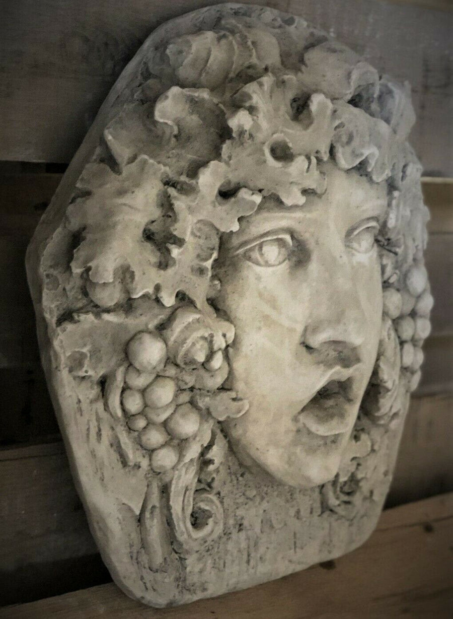 Bacchus Face Wall Plaque Architectural Accent Vintage Reproduction #10 ...