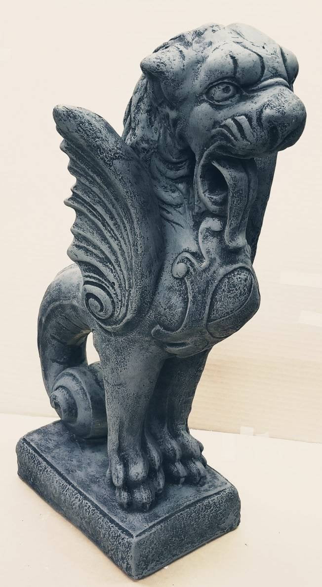 24" Royal Griffin Gargoyle Gryphon Mythical Lion Antique Finish Rare ...